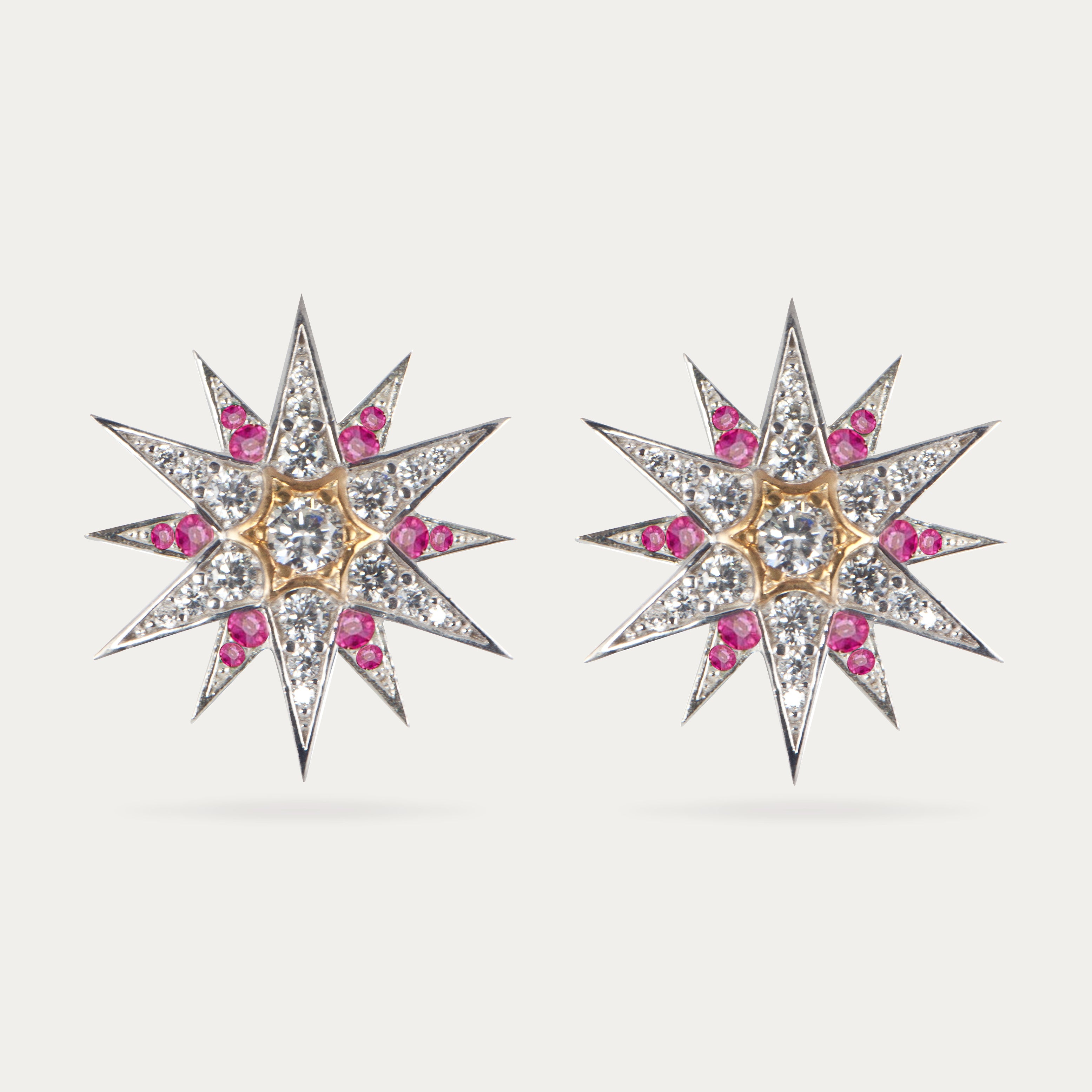 CELESTIAL STARS RUBY STUDS – APPLES & FIGS JEWELLERY