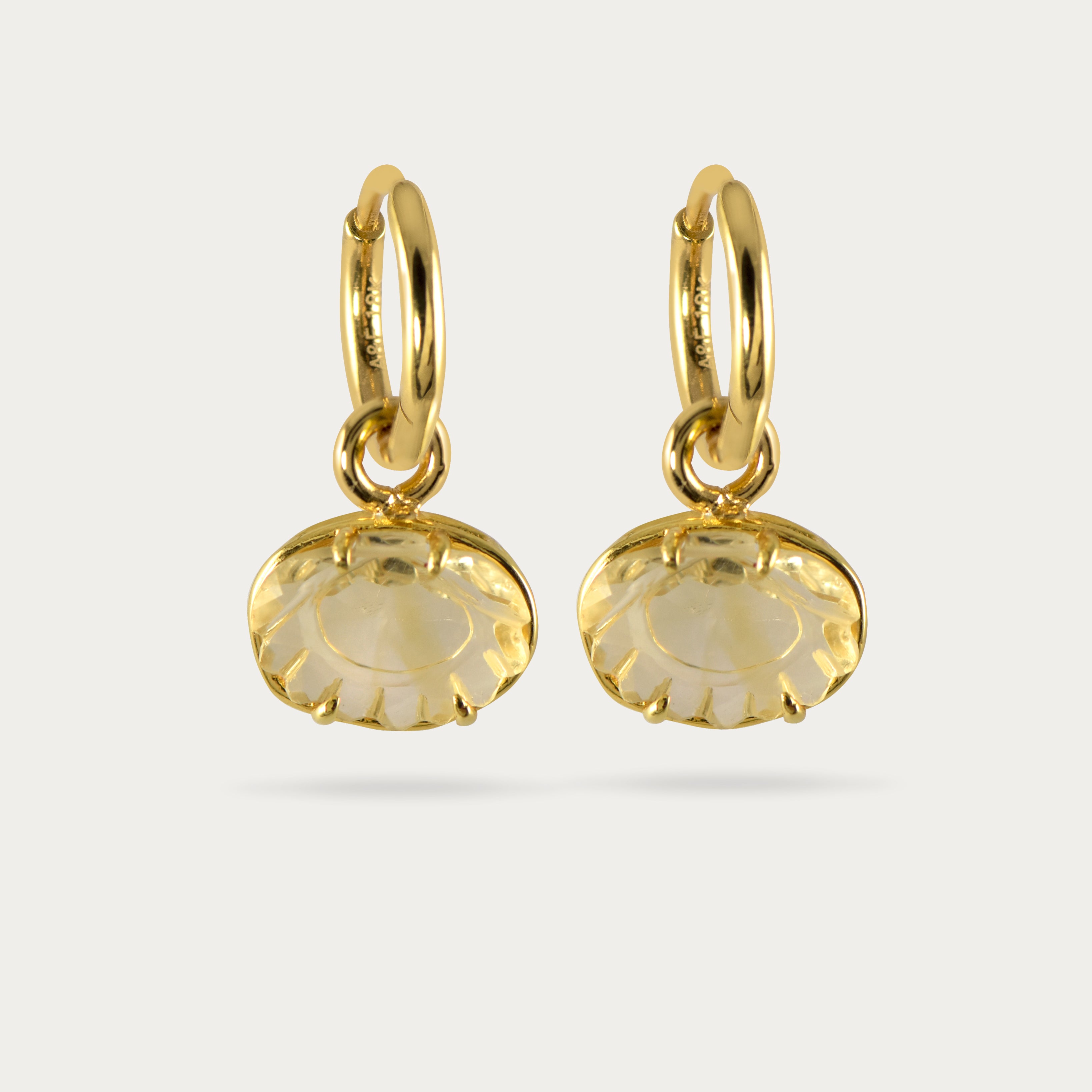 Oval Cut Citrine Hoops – APPLES & FIGS JEWELLERY