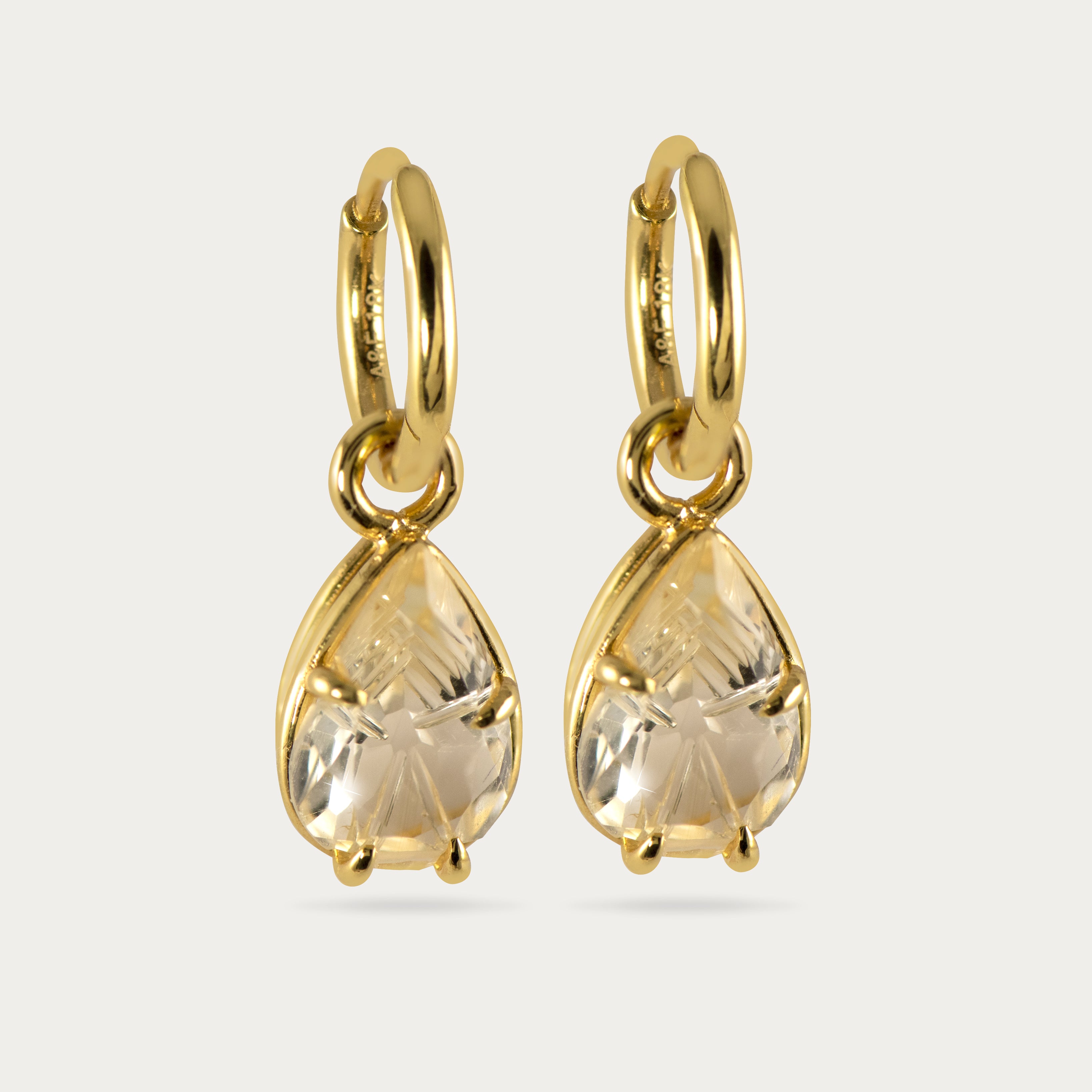 Pear Cut Citrine Hoops – APPLES & FIGS JEWELLERY