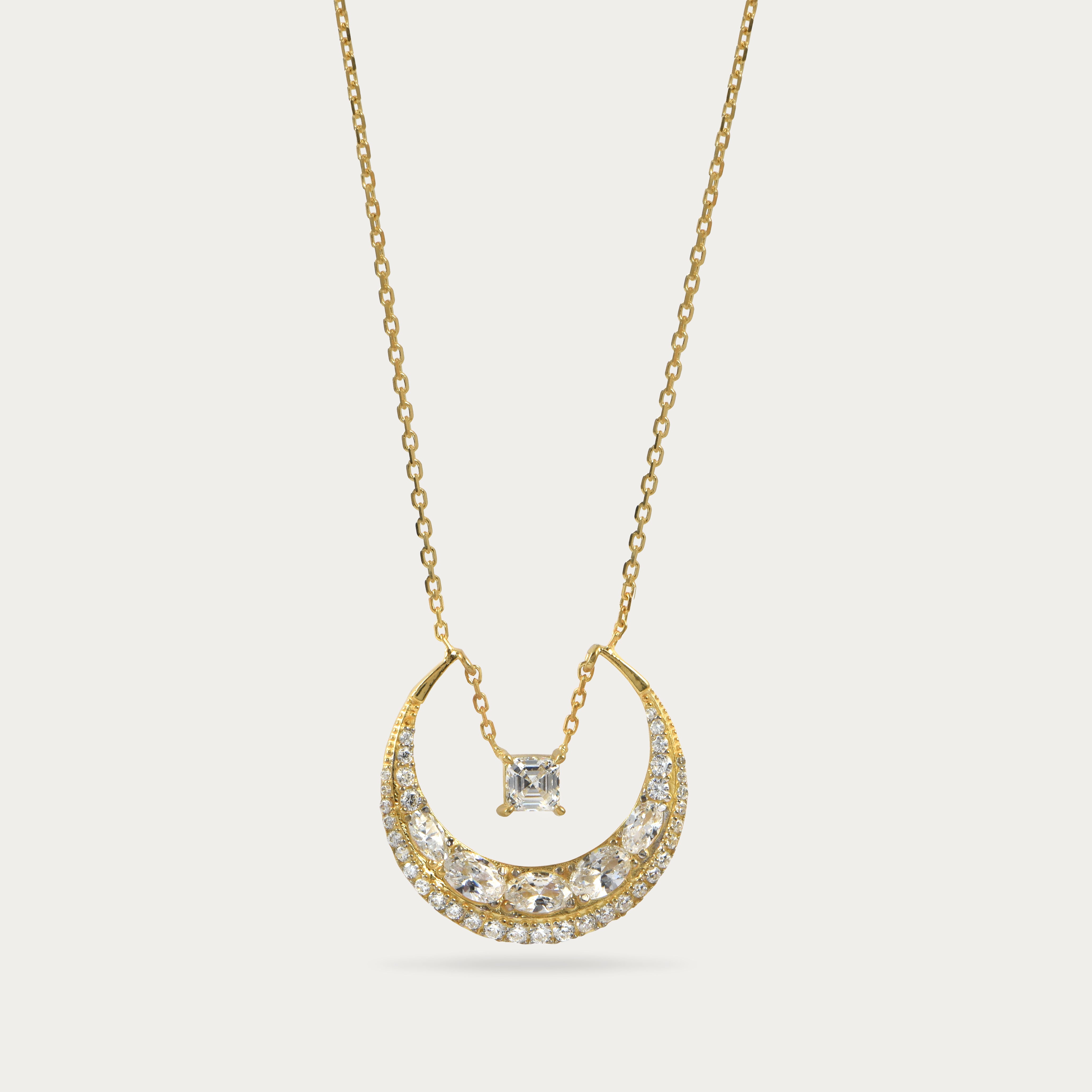 CELESTIAL CRESCENT SWING NECKLACE – APPLES & FIGS JEWELLERY